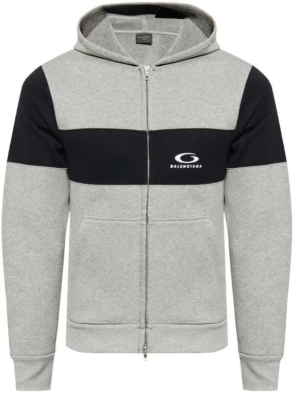 Balenciaga Loop Sports Icon Hoodie - Gray
