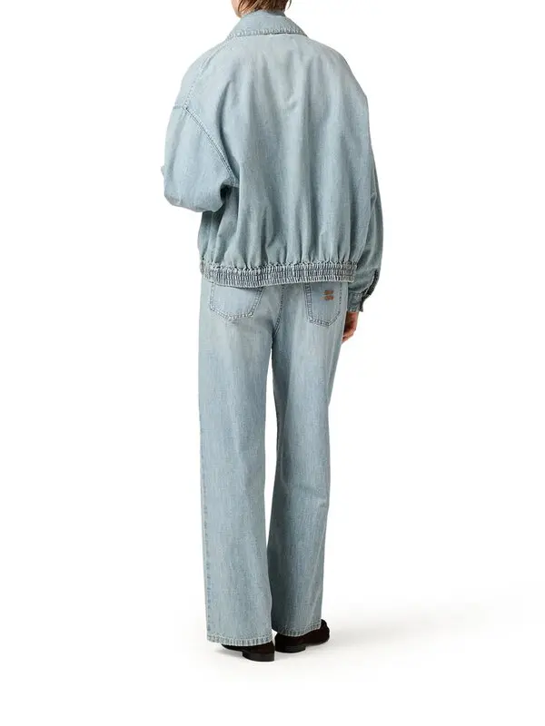 Miu Miu Chambray Denim Jeans - Blue