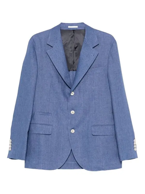Brunello Cucinelli Linen Deconstructed Blazer - Multicolor