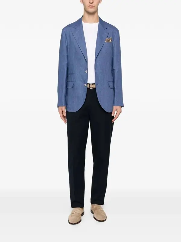 Brunello Cucinelli Linen Deconstructed Blazer - Multicolor