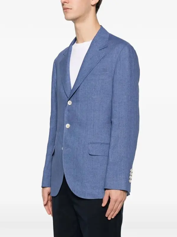 Brunello Cucinelli Linen Deconstructed Blazer - Multicolor