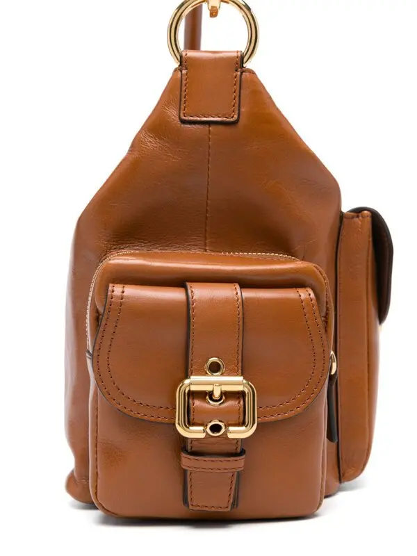 Chloé Shiny Leather Camera Bag - Brown
