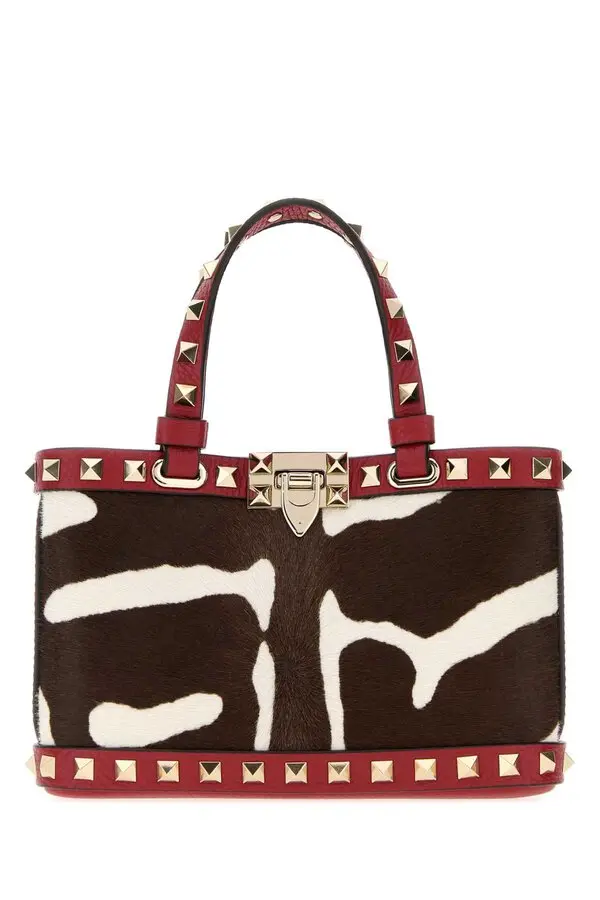 Valentino Garavani Printed Calf Hair Rockstud Handbag - Multicolor