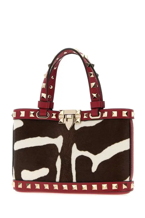 Valentino Garavani Printed Calf Hair Rockstud Handbag - Multicolor