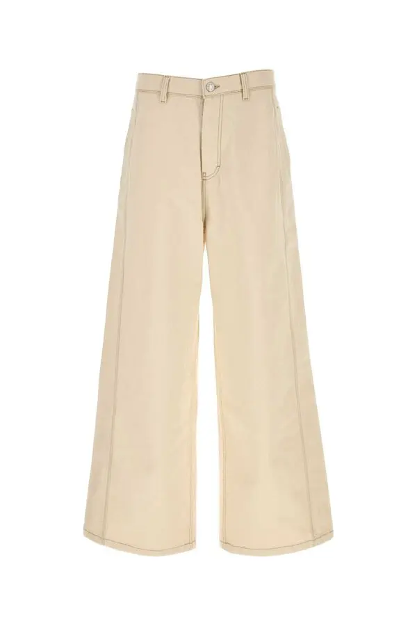 Ami Wide-leg Jeans In Cotton - White
