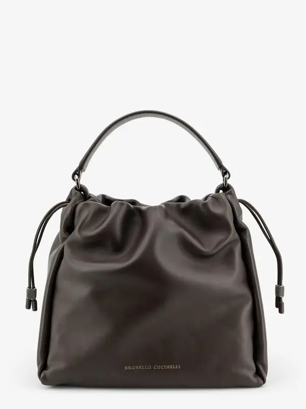 Brunello Cucinelli Mellow Leather Bucket Shoulder Bag - Multicolor