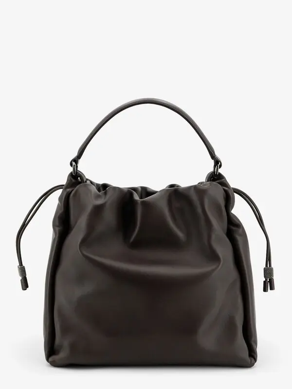 Brunello Cucinelli Mellow Leather Bucket Shoulder Bag - Multicolor
