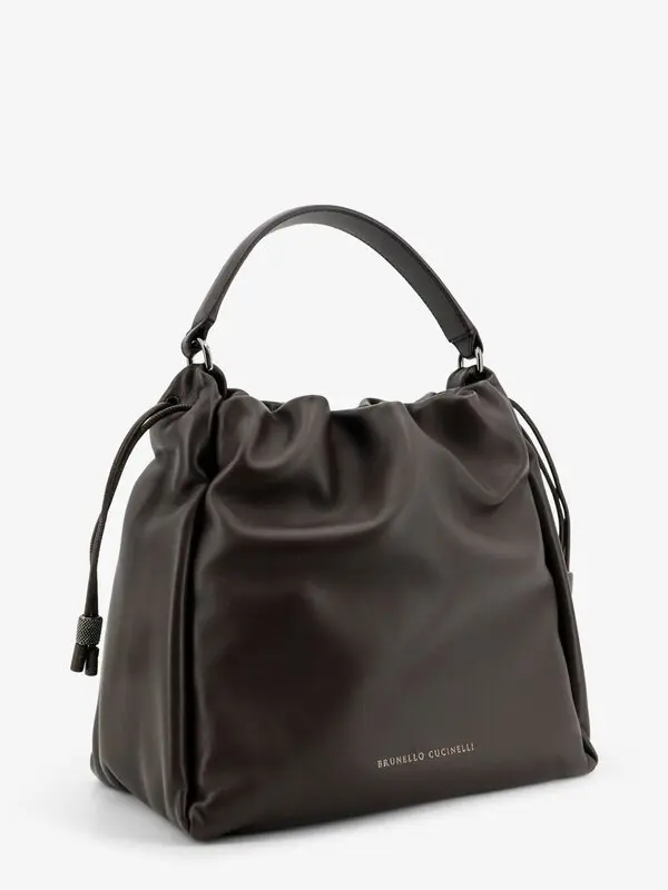 Brunello Cucinelli Mellow Leather Bucket Shoulder Bag - Multicolor