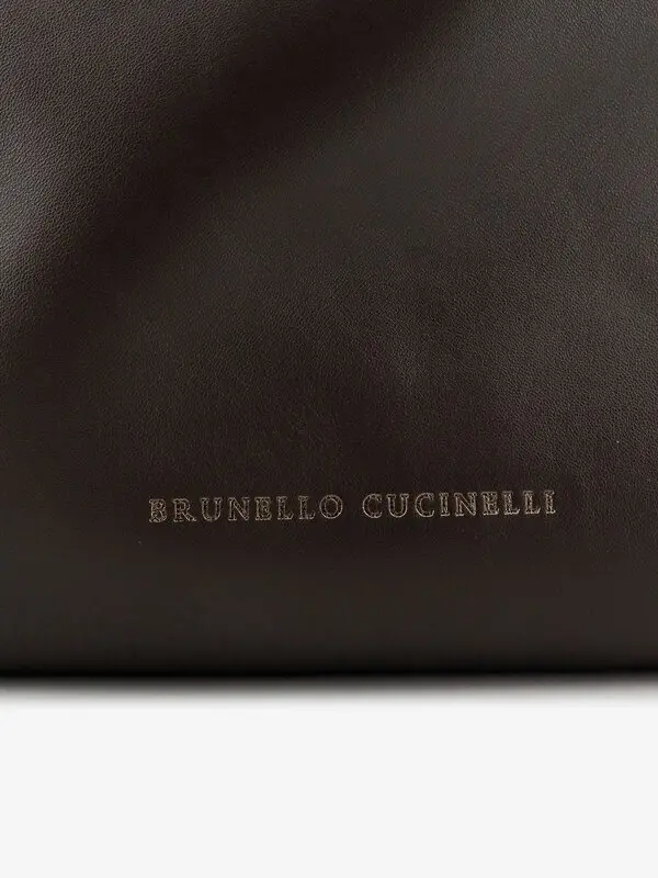Brunello Cucinelli Mellow Leather Bucket Shoulder Bag - Multicolor