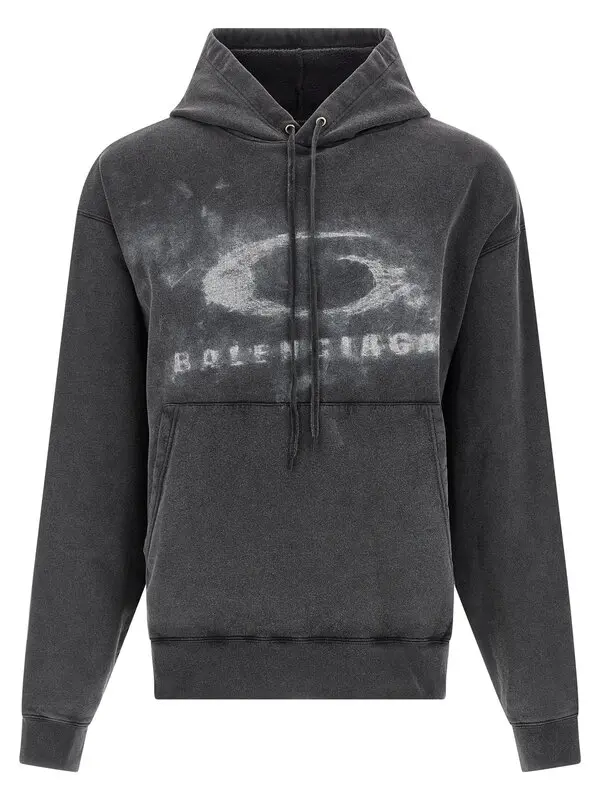 Balenciaga Washed Crayon Loop Hoodie - Multicolor