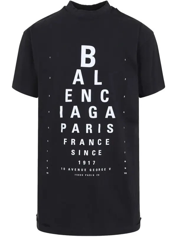 Balenciaga Optical Artwork" Oversized T-shirt - Black