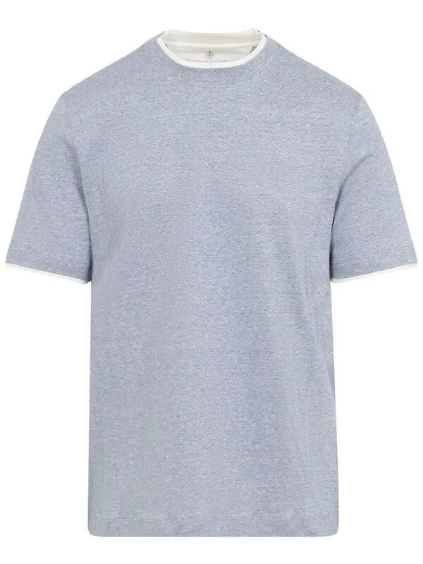 Brunello Cucinelli T-shirt With Faux-layering - Multicolor