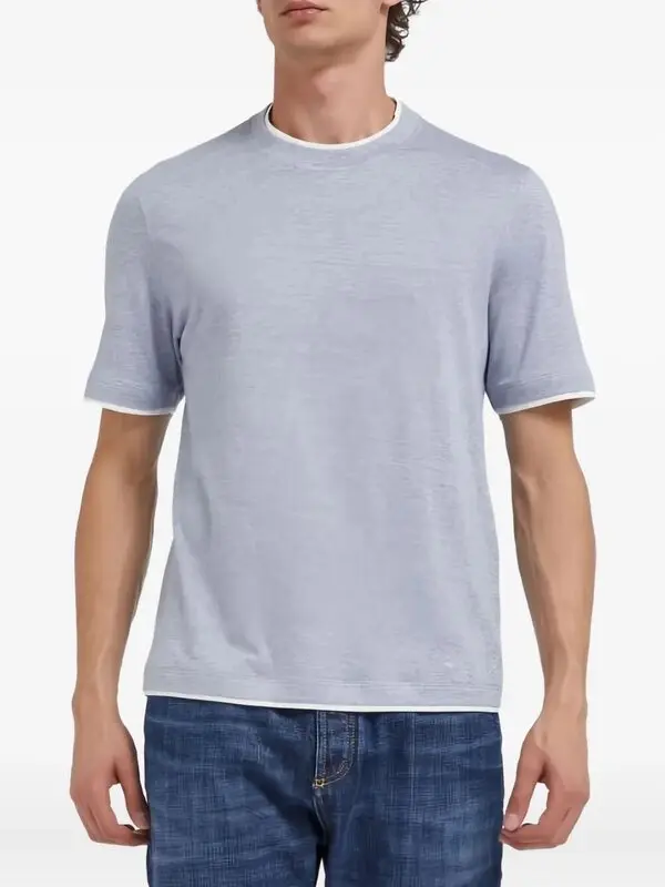 Brunello Cucinelli T-shirt With Faux-layering - Multicolor