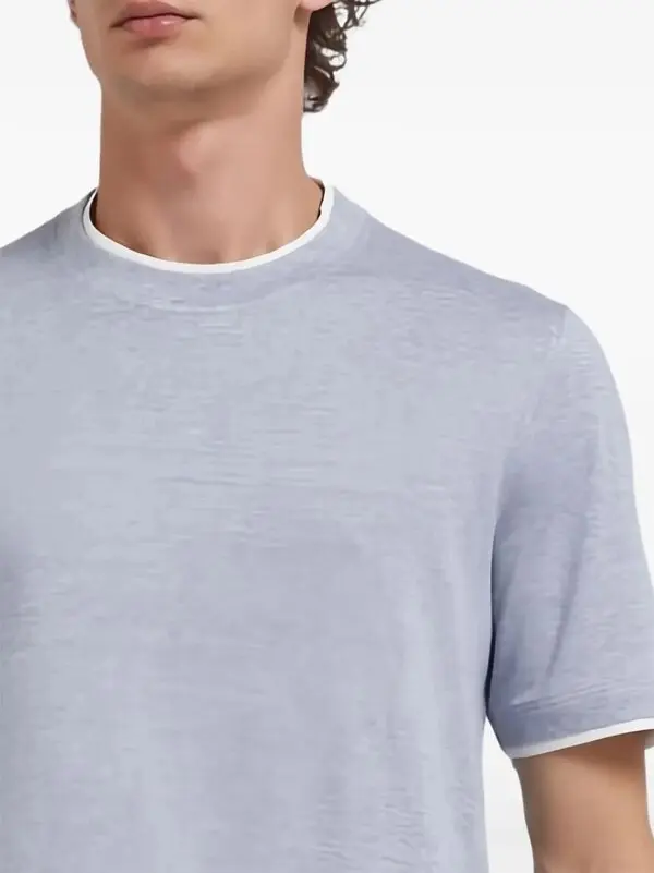 Brunello Cucinelli T-shirt With Faux-layering - Multicolor