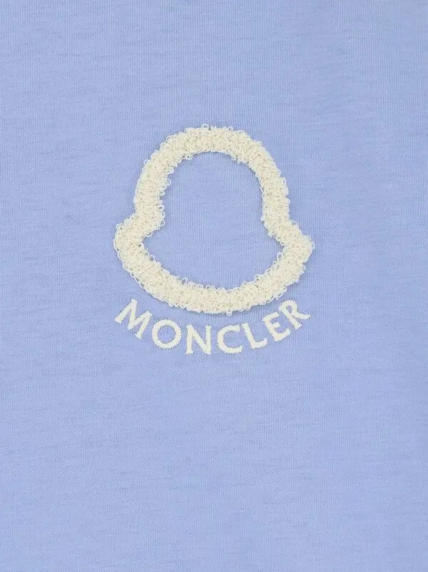 Moncler Cotton T-shirt With Flocked Logo - Multicolor