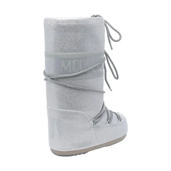 Moon Boot Glittered Knee-high Lace-up Boots