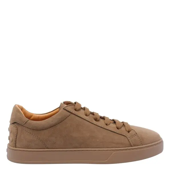 TOD'S Suede Lace-up Sneakers - Cream