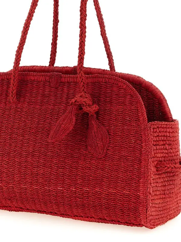 Jacquemus Le Turismo Raphia Shoulder Bag - Red