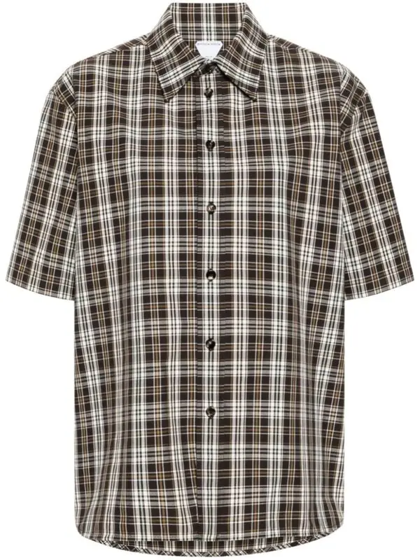 Bottega Veneta Checked Cotton Shirt