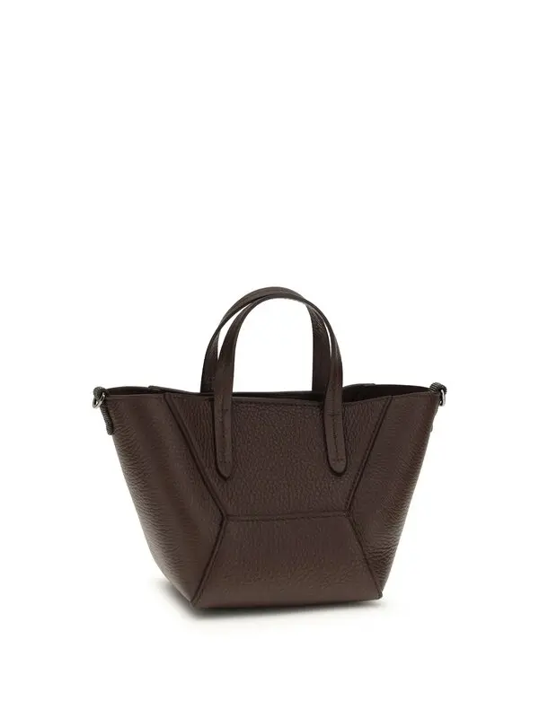 Brunello Cucinelli Leather Handbag With Monogram Detail - Multicolor