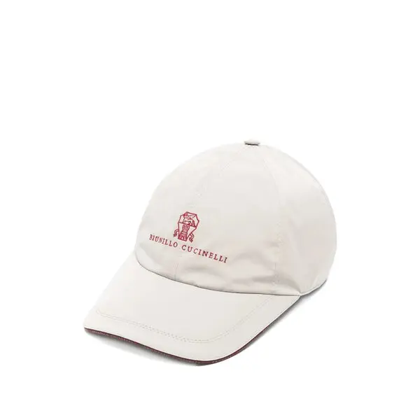 Brunello Cucinelli Embroidered Logo Baseball Cap - Cream