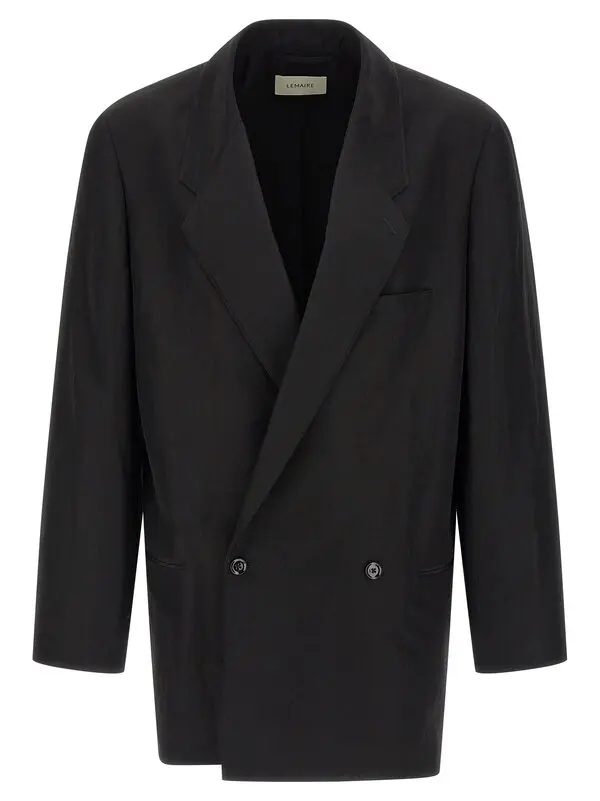 LEMAIRE Soft Db Blazer In Tropical Wool Blend