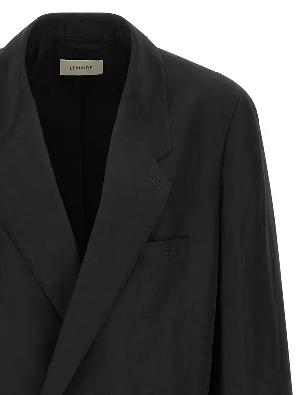 LEMAIRE Soft Db Blazer In Tropical Wool Blend