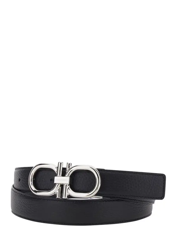 FERRAGAMO Gancini Buckle Leather Belt - Multicolor