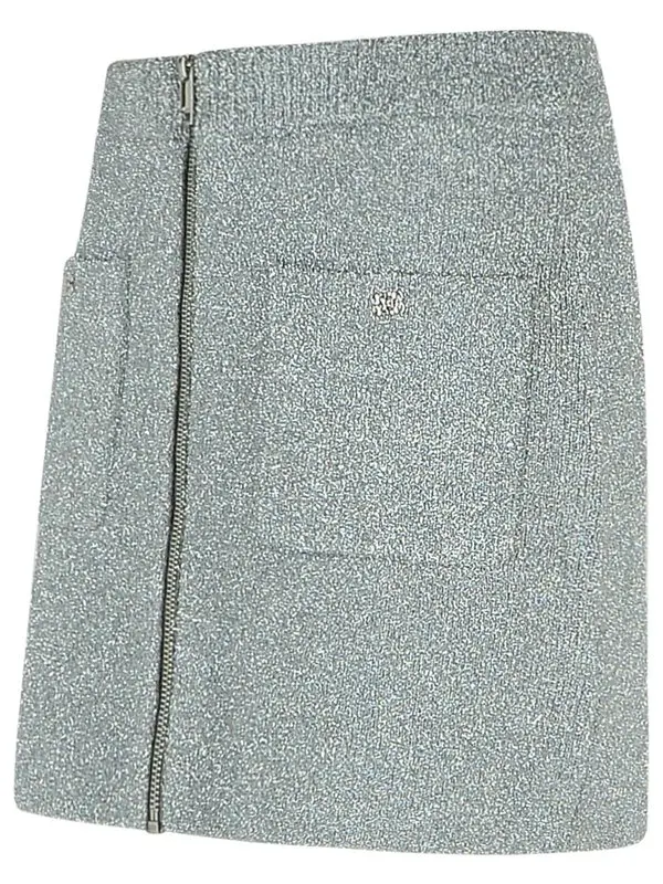 GANNI Sparkle Wool Blend Miniskirt