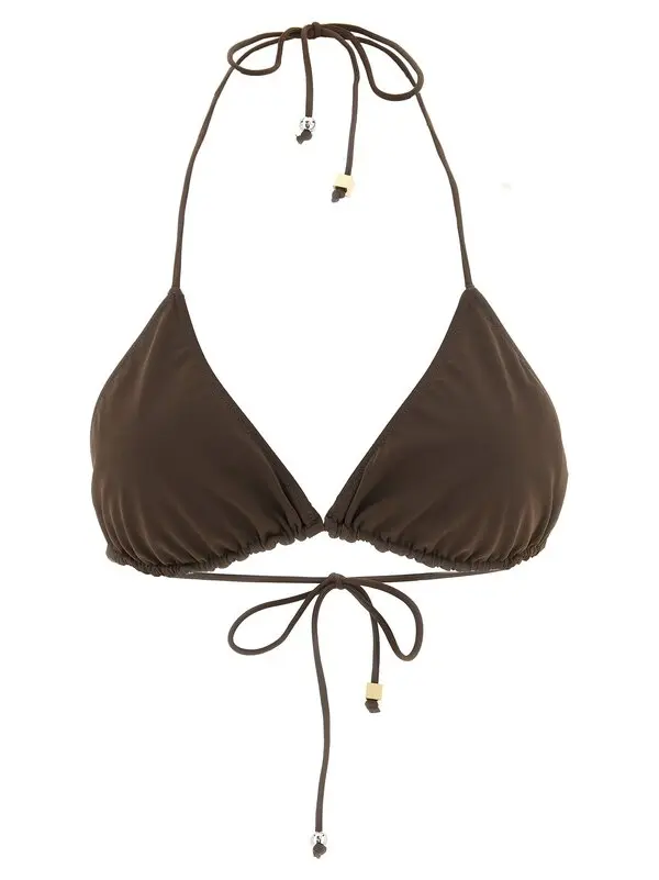 Jacquemus Le Haut De Plage Triangle Bikini Top - Brown