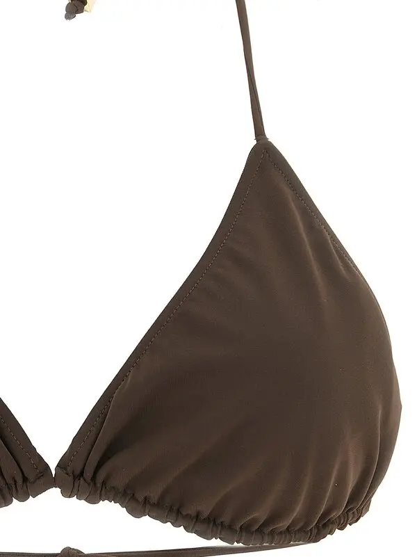 Jacquemus Le Haut De Plage Triangle Bikini Top - Brown