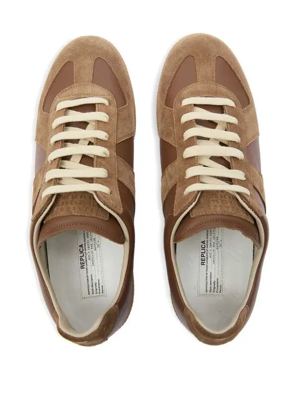 MAISON MARGIELA Paneled Replica Sneakers - Brown