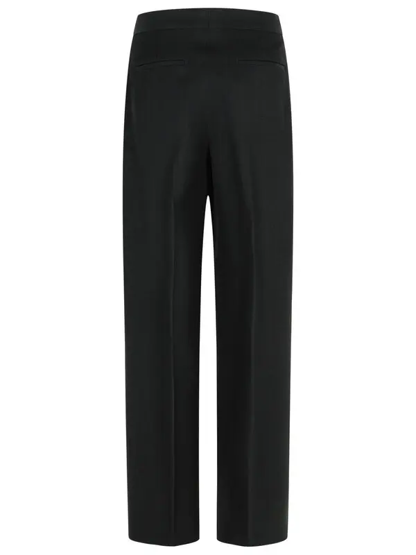 JIL SANDER Viscose Blend Trousers - Black