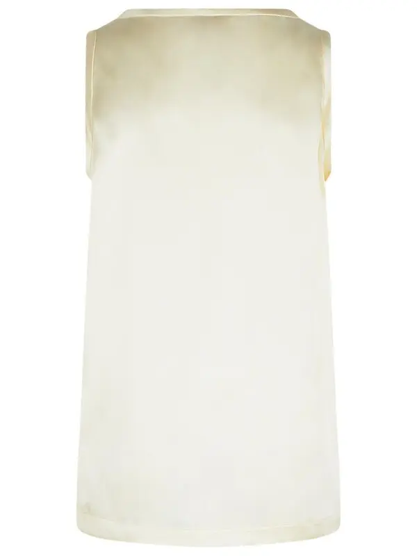 LISA YANG Ivory Silk Tank Top