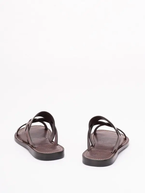 Brunello Cucinelli Leather Strappy Flat Sandals