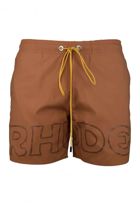 Rhude Nylon Swim Shorts With Logo Print