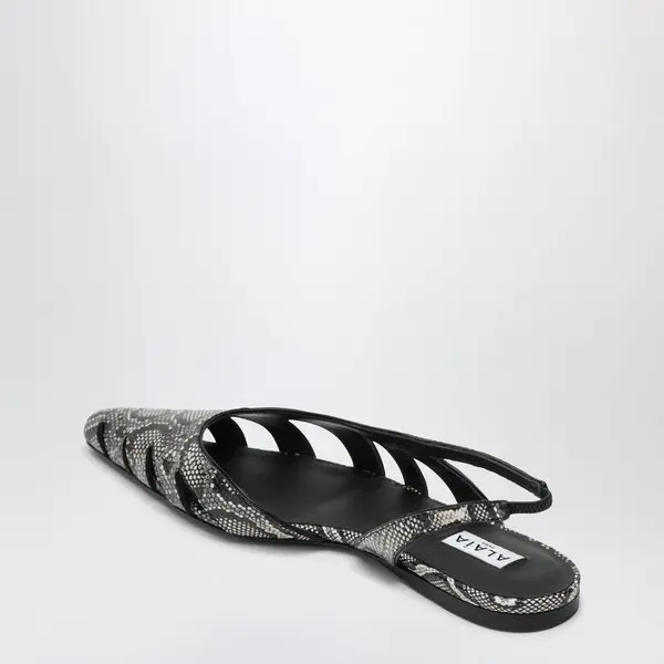 Alaïa Slingback Ballerinas In Python-effect Printed Leather
