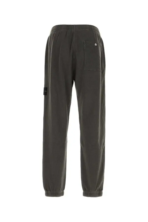 Stone Island Charcoal Cotton Joggers - Gray