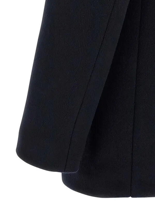 Givenchy Double-breasted Wool Caban With Engraved Gold Button