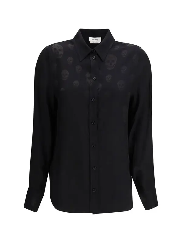 Alexander McQueen Skull Motif Viscose Shirt