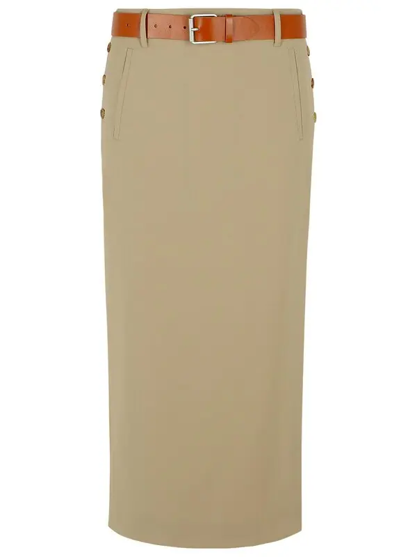 Moschino Virgin Wool Skirt - Cream