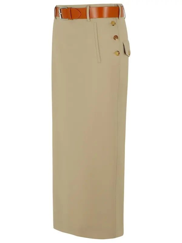 Moschino Virgin Wool Skirt - Cream