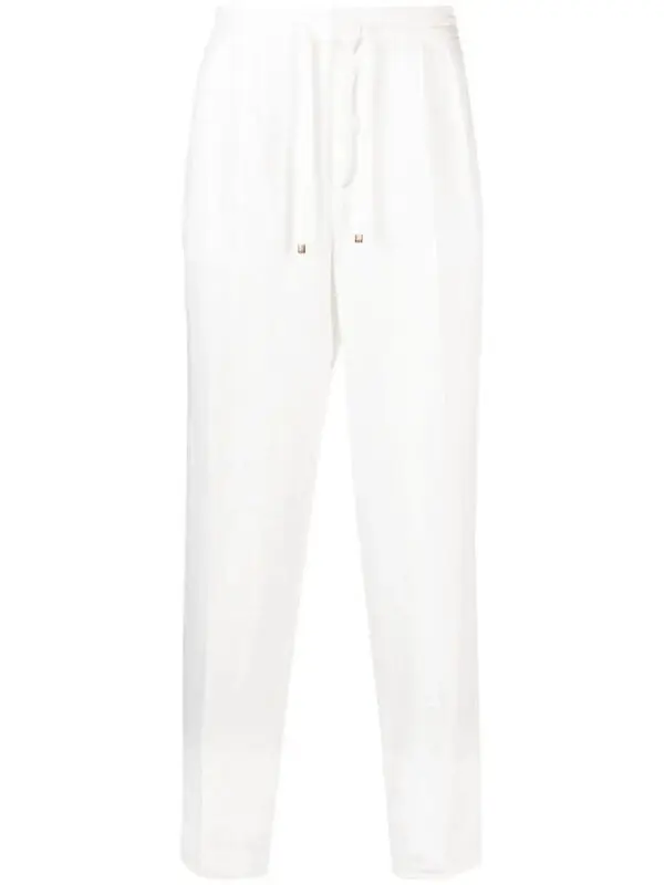 Brunello Cucinelli Garment-dyed Linen Gabardine Leisure Fit Trousers - Multicolor