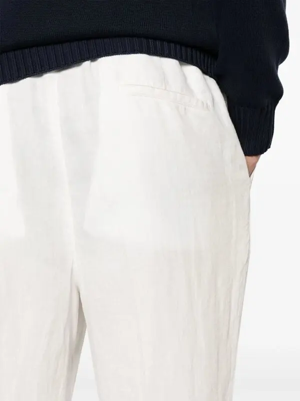 Brunello Cucinelli Garment-dyed Linen Gabardine Leisure Fit Trousers - Multicolor
