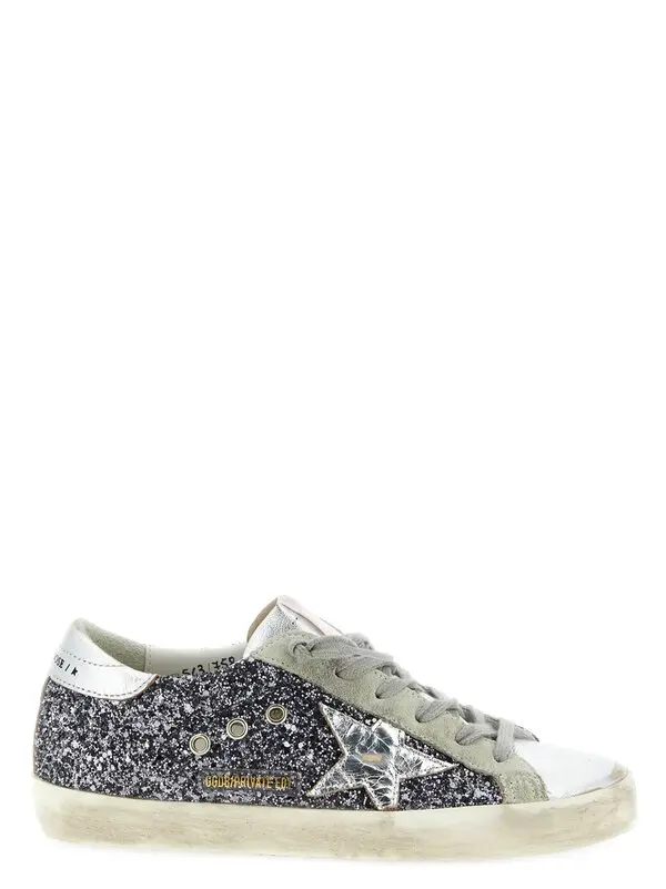 GOLDEN GOOSE Superstar Sneakers With Metallic And Glitter Details