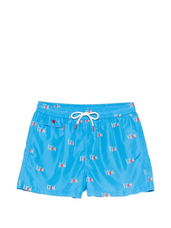Kiton Printed Swim Shorts - Multicolor