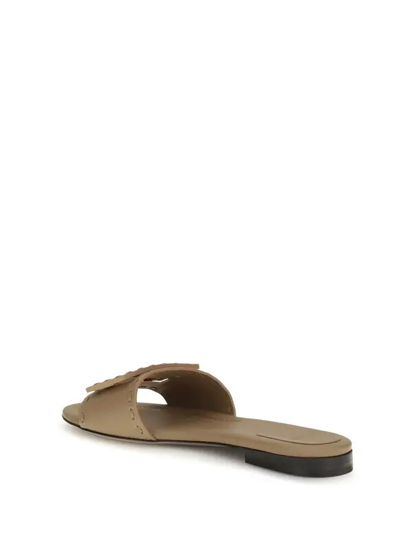 Fendi Baguette Sandals - Cream