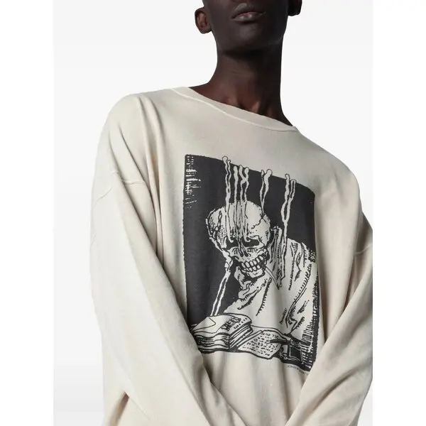 Our Legacy Graphic Print Crewneck Sweatshirt - Cream