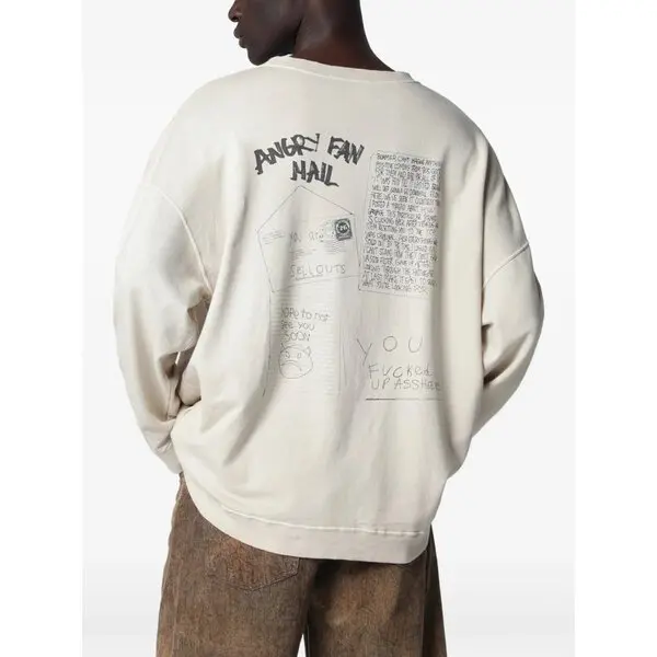 Our Legacy Graphic Print Crewneck Sweatshirt - Cream