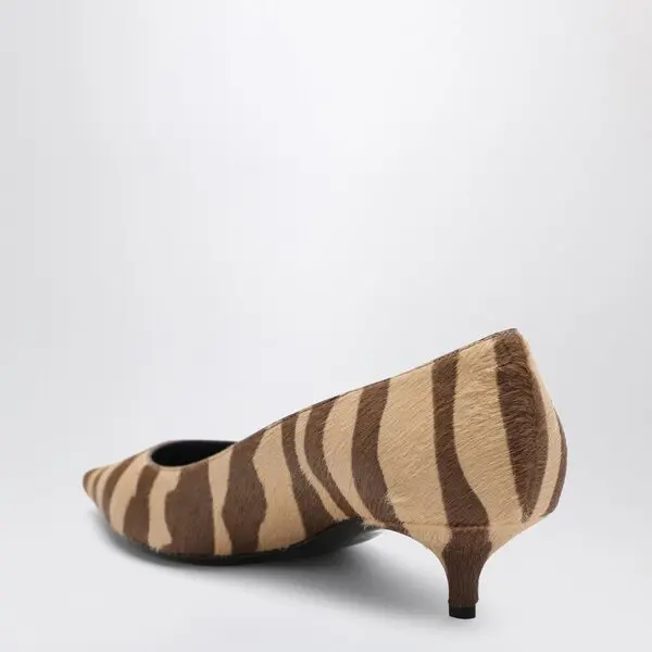 JIMMY CHOO Amelia Pumps In Zebra-print Pony Hair - Brown